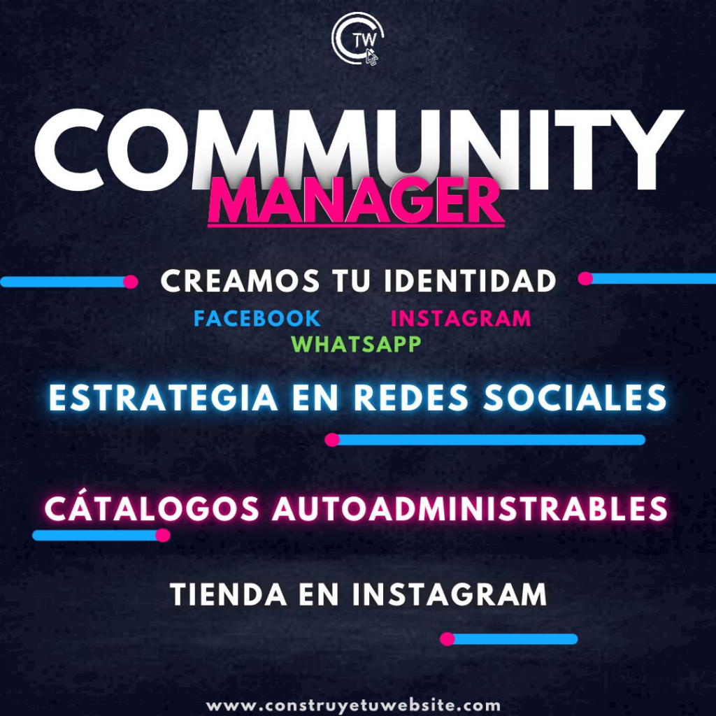 Community manager plan (Basico) – Construyetuwebsite